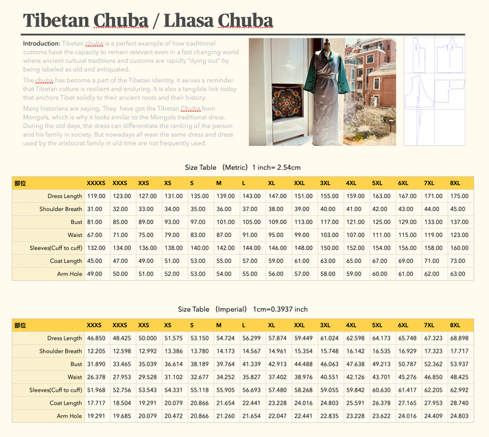 Digital Sewing Pattern of Lhasa Chuba for Instant Download – Studio82 Patterns