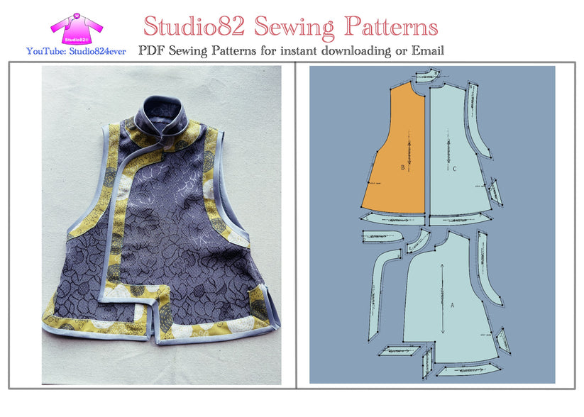PDF Sewing pattern of PiPa Jin Waistcoat / Pipa-Style Waistcoat ...